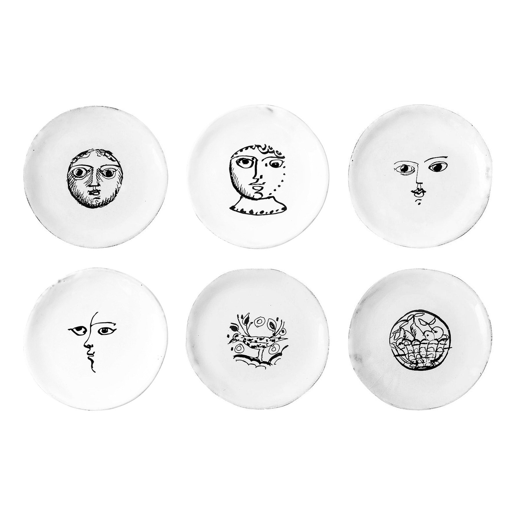 Au Trait illustrated plate | Pierre Carron ceramic plate | CARRON Paris