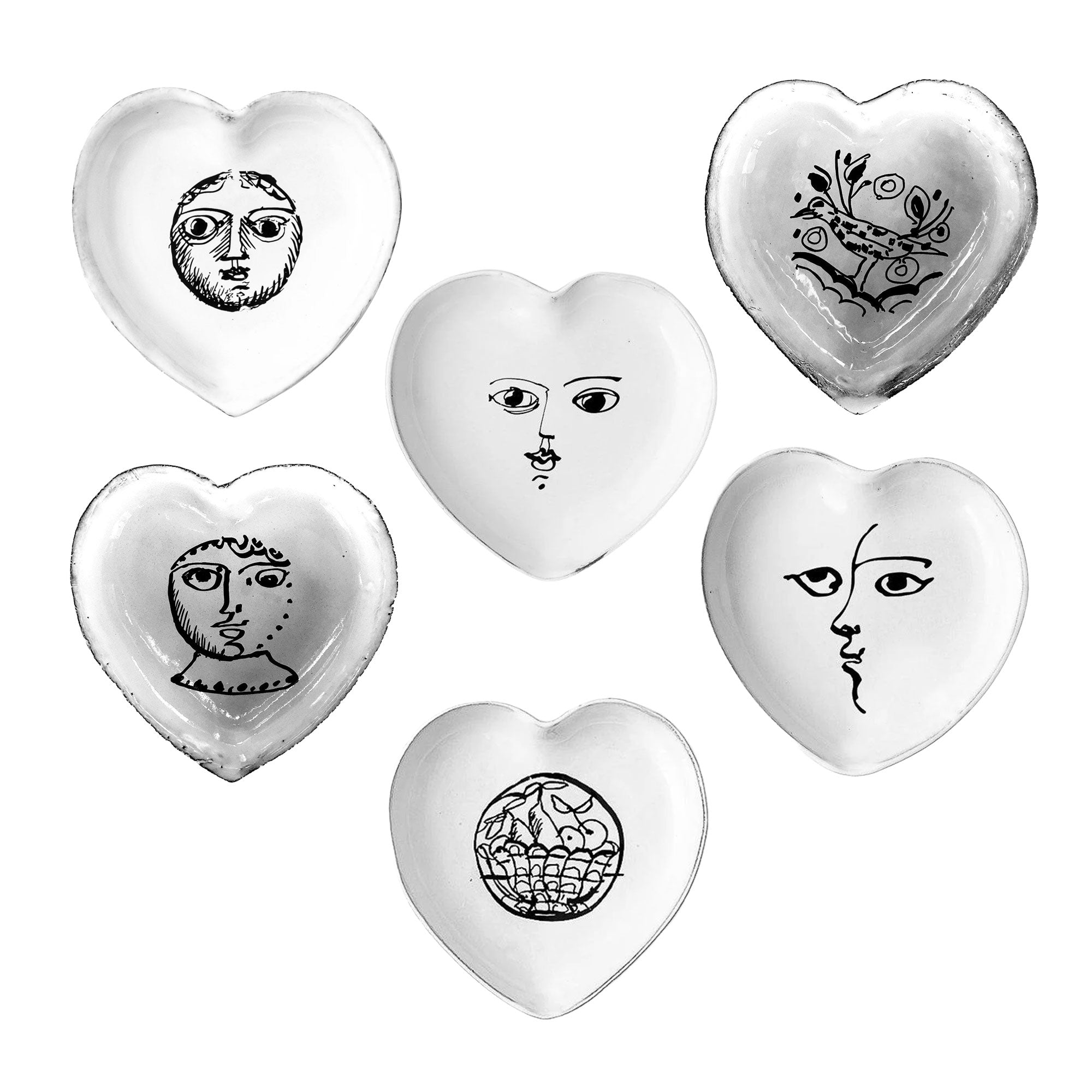 Pierre Carron ceramic heart dish | Handmade French ceramic serving bowl ...